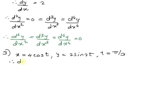 solved 2 for parametric equations x a cos t andy b sin t