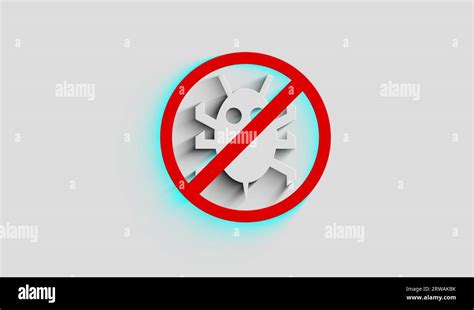 Antivirus Cyber Security Virus Detect System Alert Symbol With Natural Shadow Cyber Technology