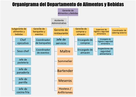 Organigrama Del Departamento De Alimentos Y Bebidas Pdf
