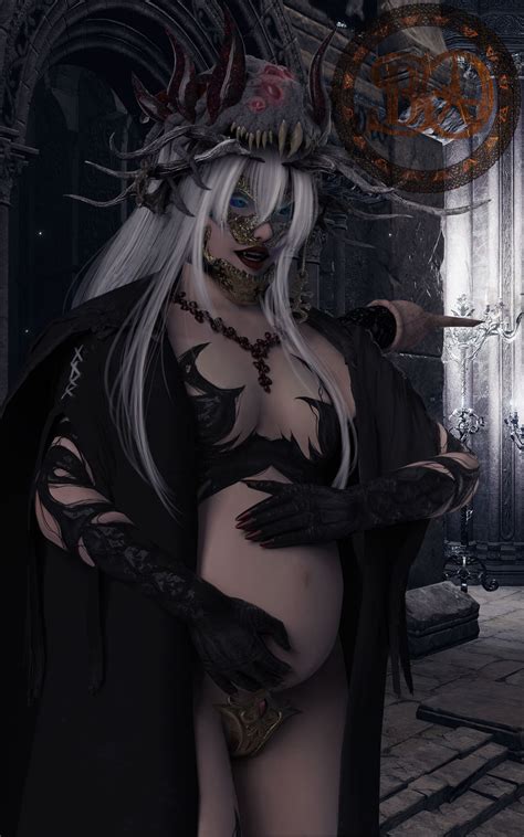 Xnalara Highres 3d Arthropod Girl Blue Eyes Colored Skin Crown Dress Fang Fang Out