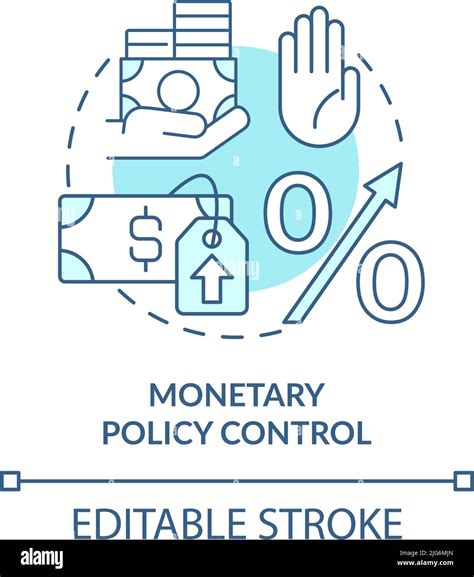 Monetary Policy Control Turquoise Concept Icon Stock Vector Image And Art Alamy