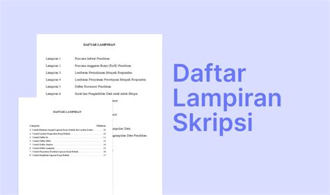 Lampiran Skripsi Pengertian Isi Dan Yang Harus Ada