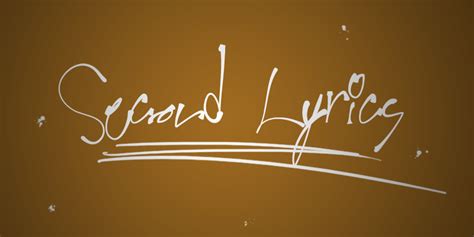 Second Lyrics Font Free Fonts