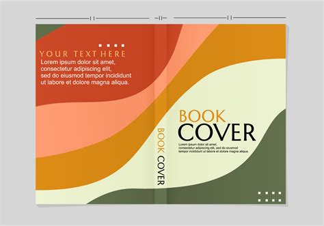 set of colorful book cover designs with waves pattern abstract