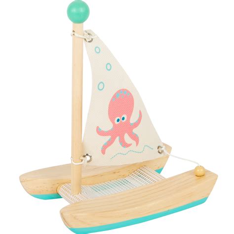 Small Foot Katamaran Z Ośmiorniczką Lite Drewno Zabawka Montessori 4020972116567 • Cena
