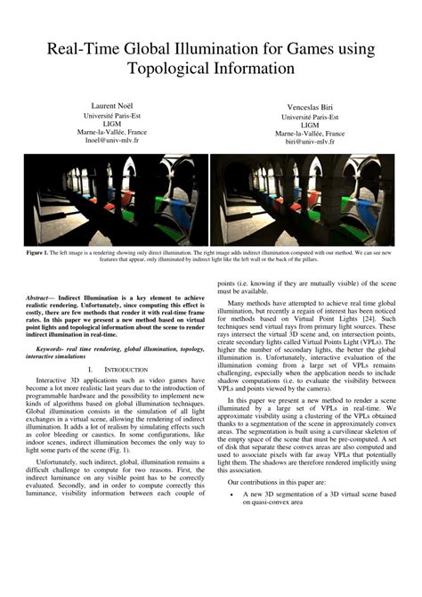 PDF Real Time Global Illumination For Games Using Topological Information