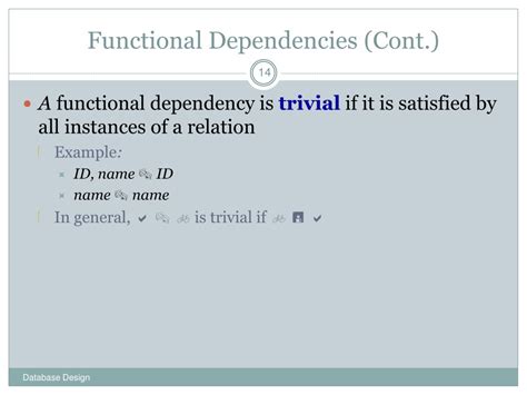 Ppt Relational Database Design Functional Dependencies And