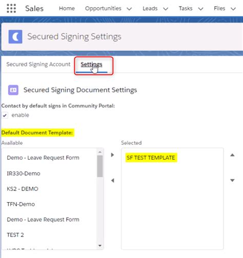 automate sending documents in salesforce secured signing