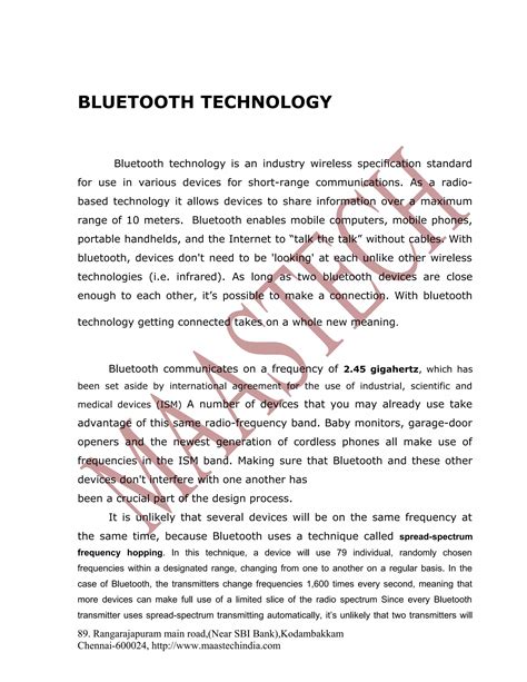 Final Year Projects Abstract Ece Bluetooth Attendance Monitoring System