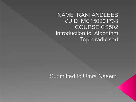 radix sort pptx
