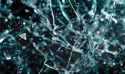 Detailed Photograph Of Glass Shattering Premium Ai Generated Image