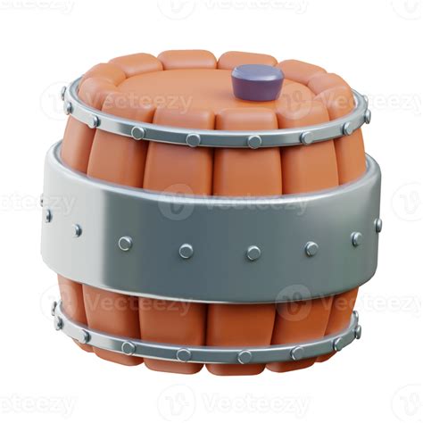 3d Medieval Wooden Barrel Game Asset 51816000 Png