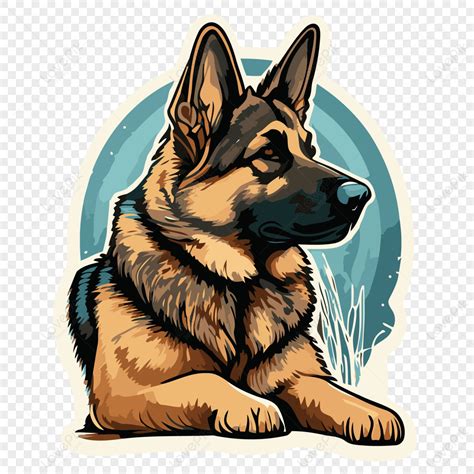 독일 셰퍼드 개 스티커 일러스트 클립 아트 벡터상표 Png 일러스트 무료 다운로드 Lovepik