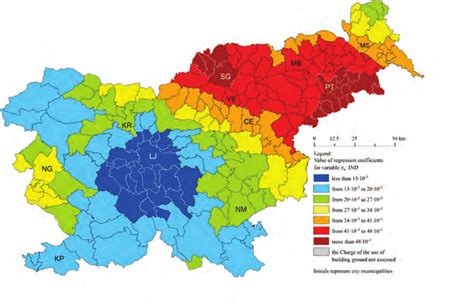 Spatial Distribution Of The Regression Coefficients Of Explanatory Download Scientific Diagram