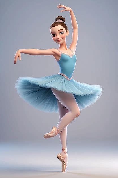 Premium Photo Ballet Choreographer Cartoon Character 3d Animation