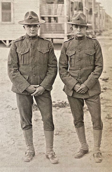 Original Ww1 Us Marines Wearing P 1917 Uniforms Usmc Photo Postcard