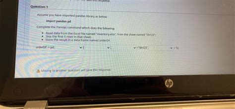 Solved Ospore Question 1 Assume You Have Imported Pandas