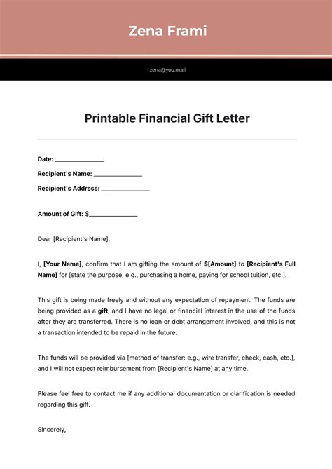 T Donor Letter Templates