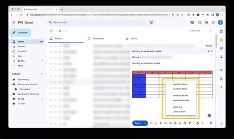 Table Insertion In Gmail Step By Step Instructions WebTipsTech