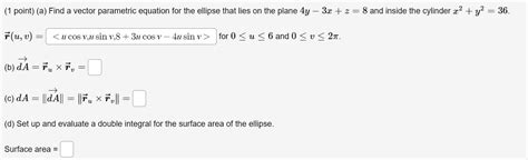 Solved Point A Find A Vector Parametric Equation For Chegg