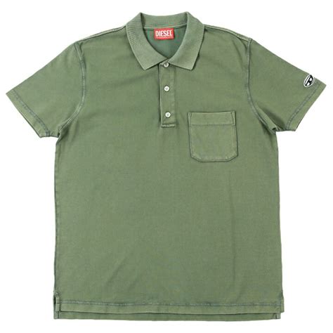 【楽天市場】 Diesel ディーゼル メンズ ヴィンテージウォッシュ加工 ワンポイントオーバルdロゴ 鹿の子 半袖ポロシャツ【t Polo Worky Dov Pe】【サイズs】【グリーン