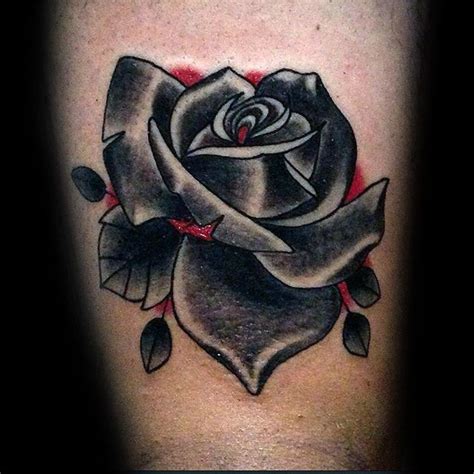 Red And Black Rose Mens Arm Tattoos Hand Tattoos Tattoos Arm Mann
