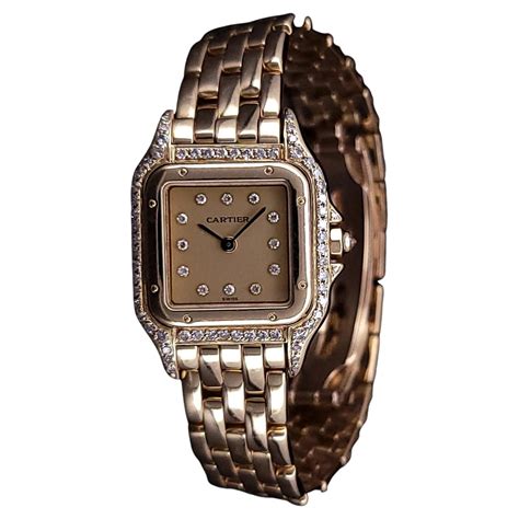 Cartier Panthere De Cartier Watch In 18k Yellow Gold With Custom