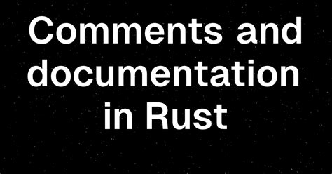 comments learn rust