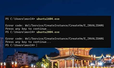 Wsl Error Wslservicecreateinstancecreatevmeinvalidarg