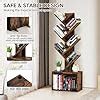 Amazon Com ART GIFTREE 6 Tier Tree Bookshelf Sturdy Retro Floor Standing Wood Bookcase