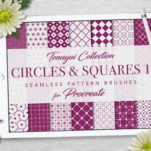 Procreate Seamless Pattern Brushes Circle Squares Etsy