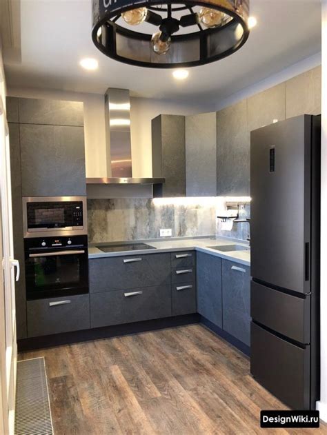 Дизайн Угловой Кухни 2021: 137 фото, размеры, идеи мойки в углу | Серая ...