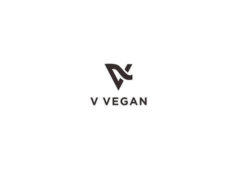 premium vector v vegan logo design vector illustration