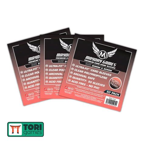 Protector Mayday Medium Square Premium: 80x80mm – 50 unidades – TORI games