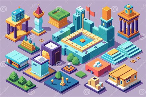 Explore A Unique Collection Of Customizable Isometric Illustrations Showcasing Various