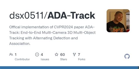 Github Dsx0511ada Track Offical Implementation Of Cvpr2024 Paper
