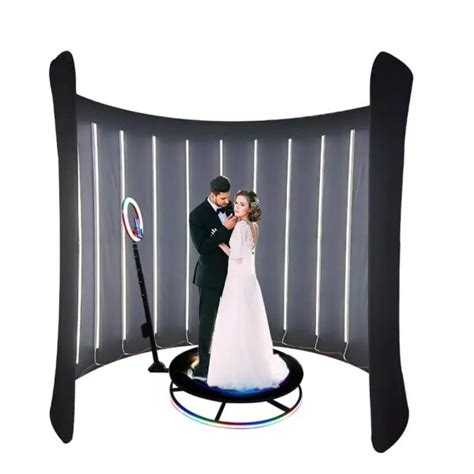 Semicircle Led Fabric Backdrop 360 Photo Booth Enclosure