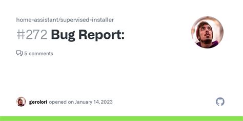 Bug Report · Issue 272 · Home Assistantsupervised Installer · Github