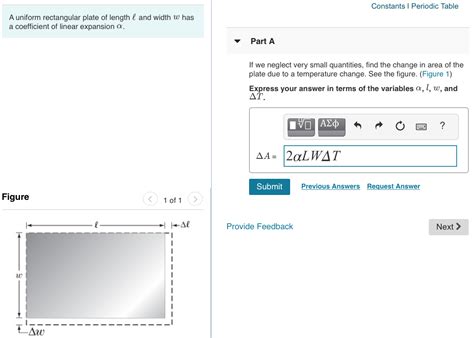 Solved Constants Periodic Table A Uniform Rectangular Plate