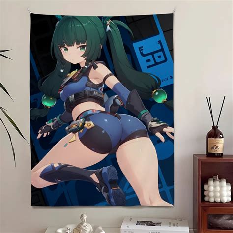 Qingyi Sex Zenless Zone Zero Tapestry Bedroom Living Bar Garden Outdoor