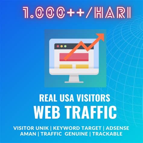 Jual Jasa Traffic Website 1000 Visitorhari Boost Aman Adsense And Seo🇺🇸