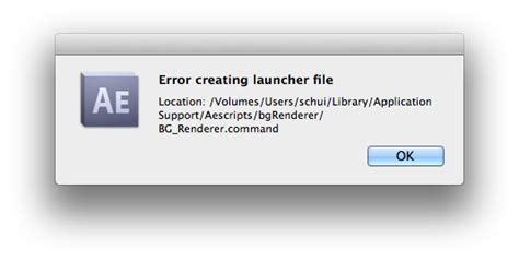 Bg Renderer Pro Error Creating Launcher File Aescripts Aeplugins