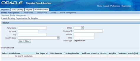 Oracle Supplier Network