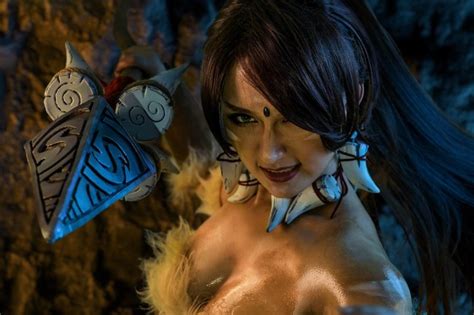 Wild And Sweaty Nidalee Cosplay In The Bush Sankaku Complex