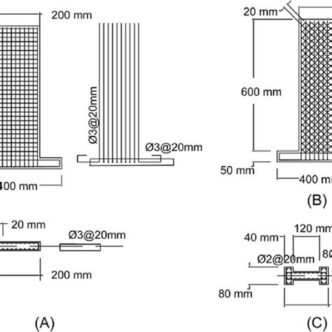 a typical reinforcement detailing for scaled shear wall b