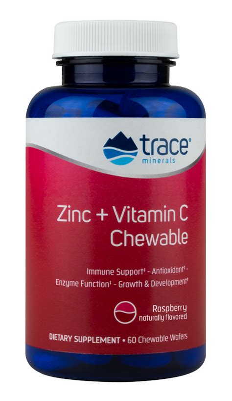 Zinc Vitamin C Chewable Raspberry Flavor 60 Chewable Wafers The Awesome Life Co Inc