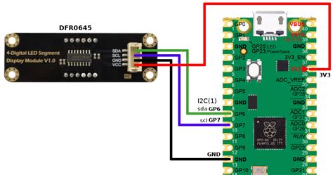Pilote Micropython Pour 4x7 Segments Dfrobot Dfr0645 G Ou Dfr0645 R