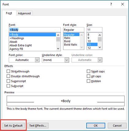 Change Or Set The Default Font In Outlook Microsoft Support