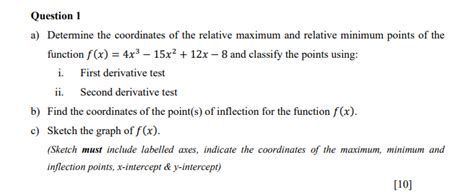 solved question 1a ﻿determine the coordinates of the