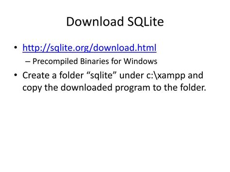 Ppt Introduction To Sqlite Powerpoint Presentation Free Download Id1576137